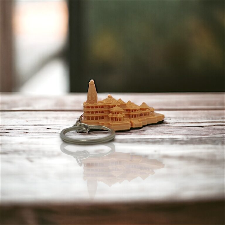 Ayodhya Shri Ram Mandir Keychain Resin 3D Model Temple (2 inches/50mm ...