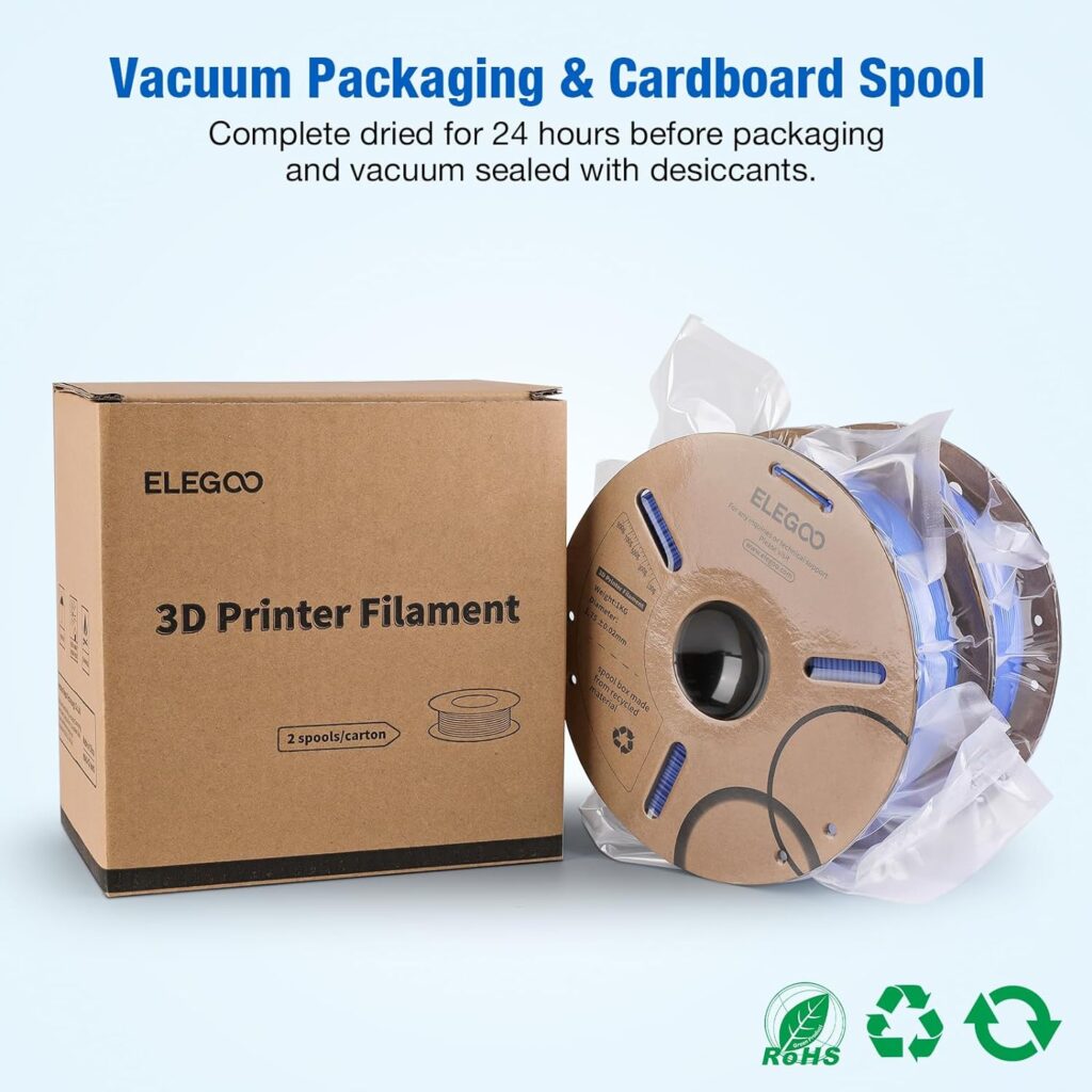 ELEGOO PLA Filament (Neon Green) - Premium 3D Printing Material for ...