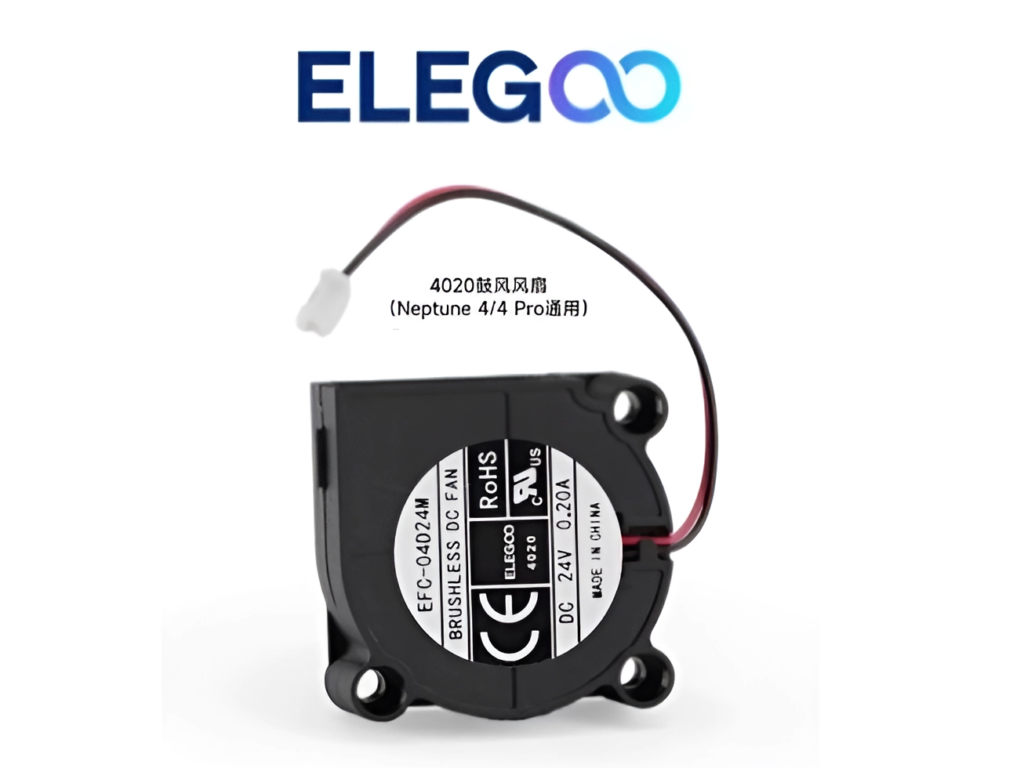 ELEGOO Neptune 4/4 Pro 24V 4020 Ball Blower Fan: Precision Cooling at ...