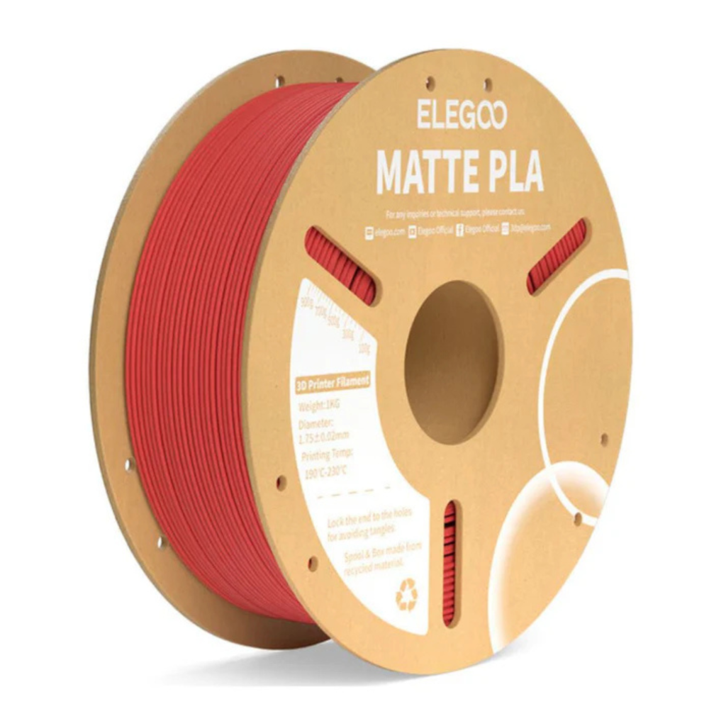 ELEGOO PLA Matte Filament (Ruby Red) 1.75mm – Versatile Printing ...